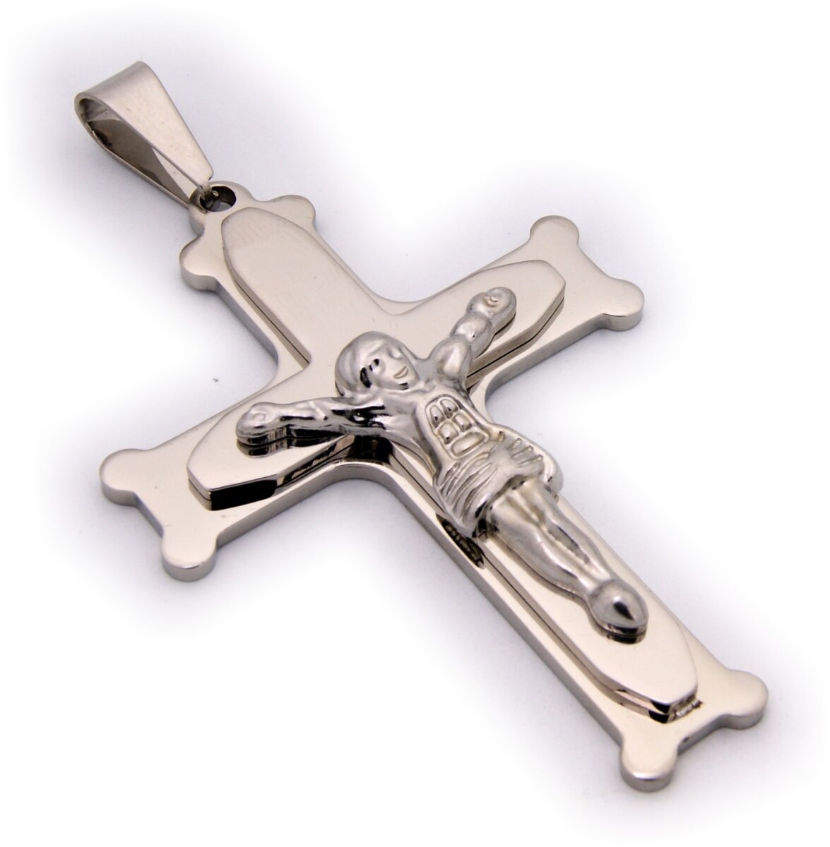Edelstahl Kreuz Anhanger Gross
